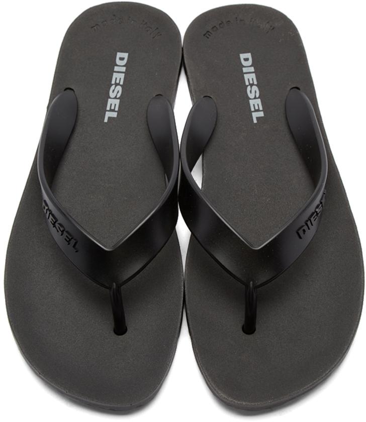 DIESEL Black Splish Sandals for Men - Lyst