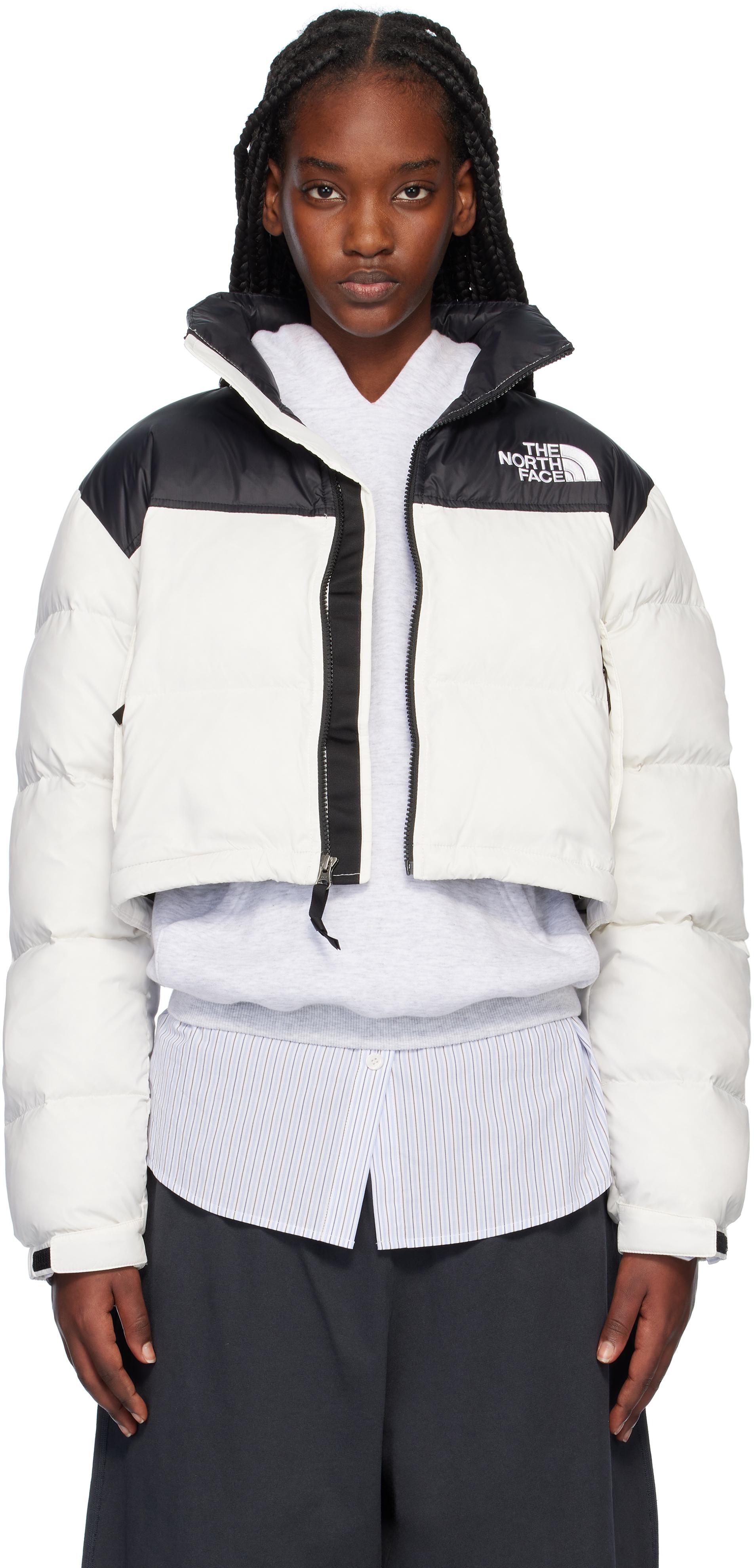 The North Face Nuptse Short Down Jacket in White | Lyst