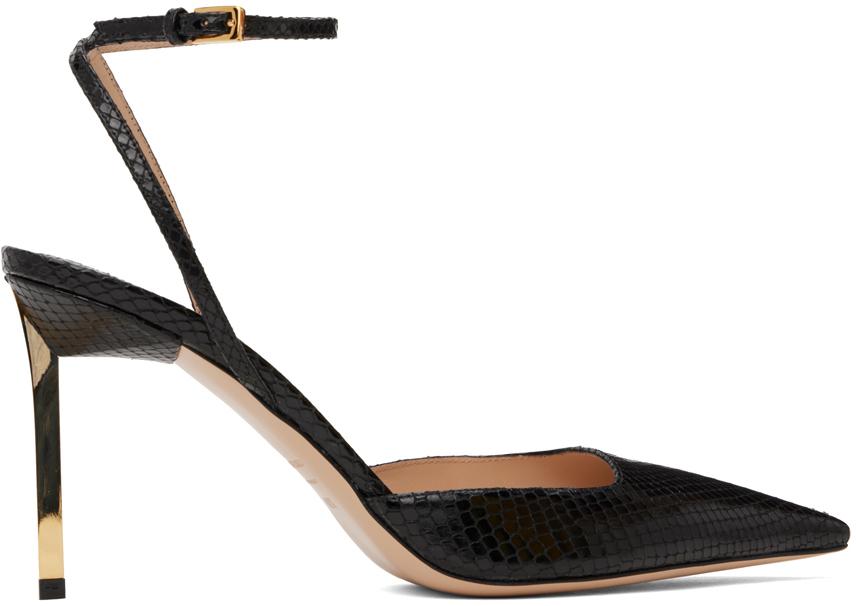 Tom Ford Python Slingback Heels in Black | Lyst UK
