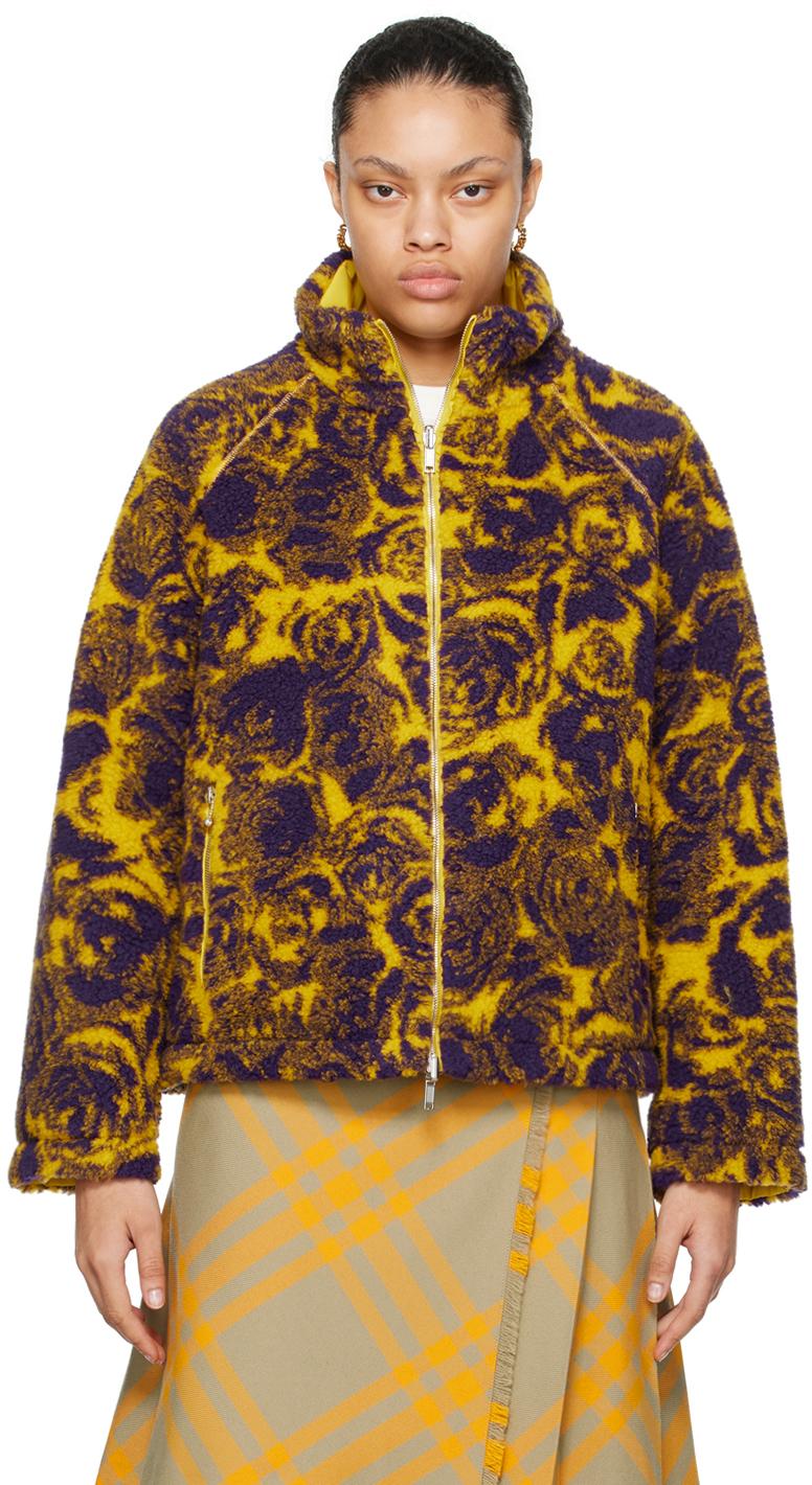 Burberry Purple & Yellow Reversible Jacket | Lyst