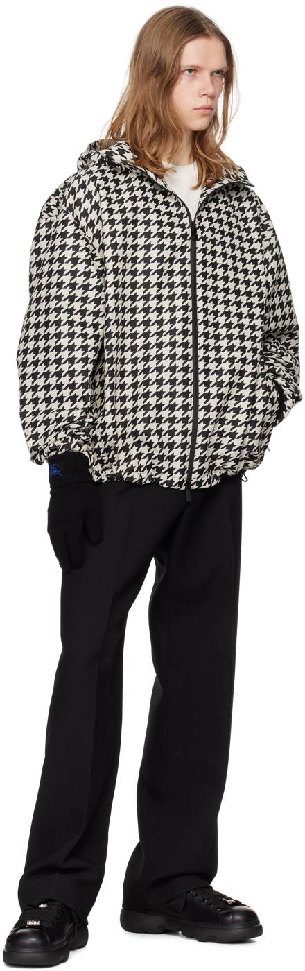 Burberry メンズ ブラック &ホワイト 千鳥格子 ジャケット Burberry メンズ ブラック &ホワイト 千鳥格子 ジャケット