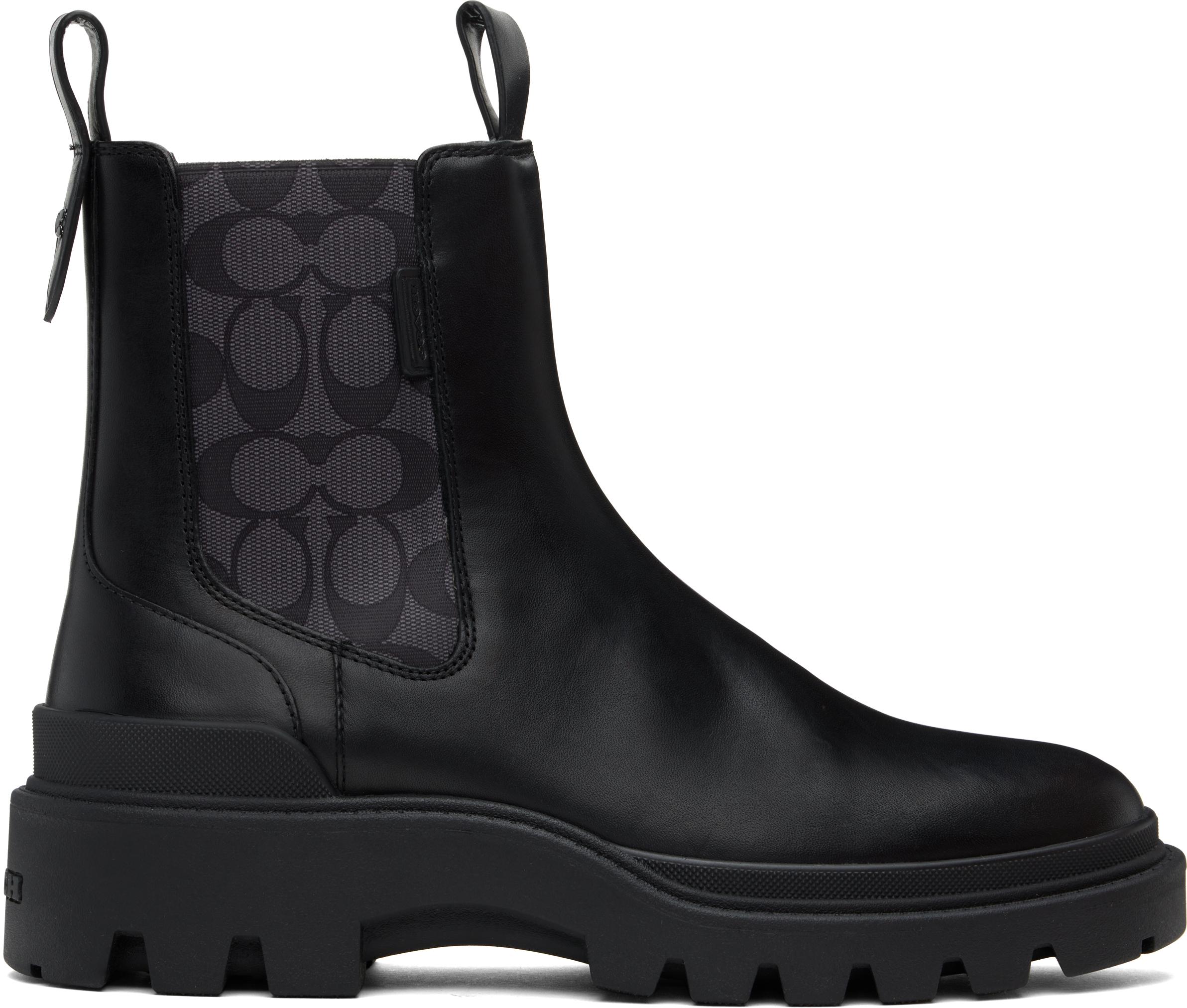 COACH Colson Signature Chelsea Boots in Black for Men | Lyst