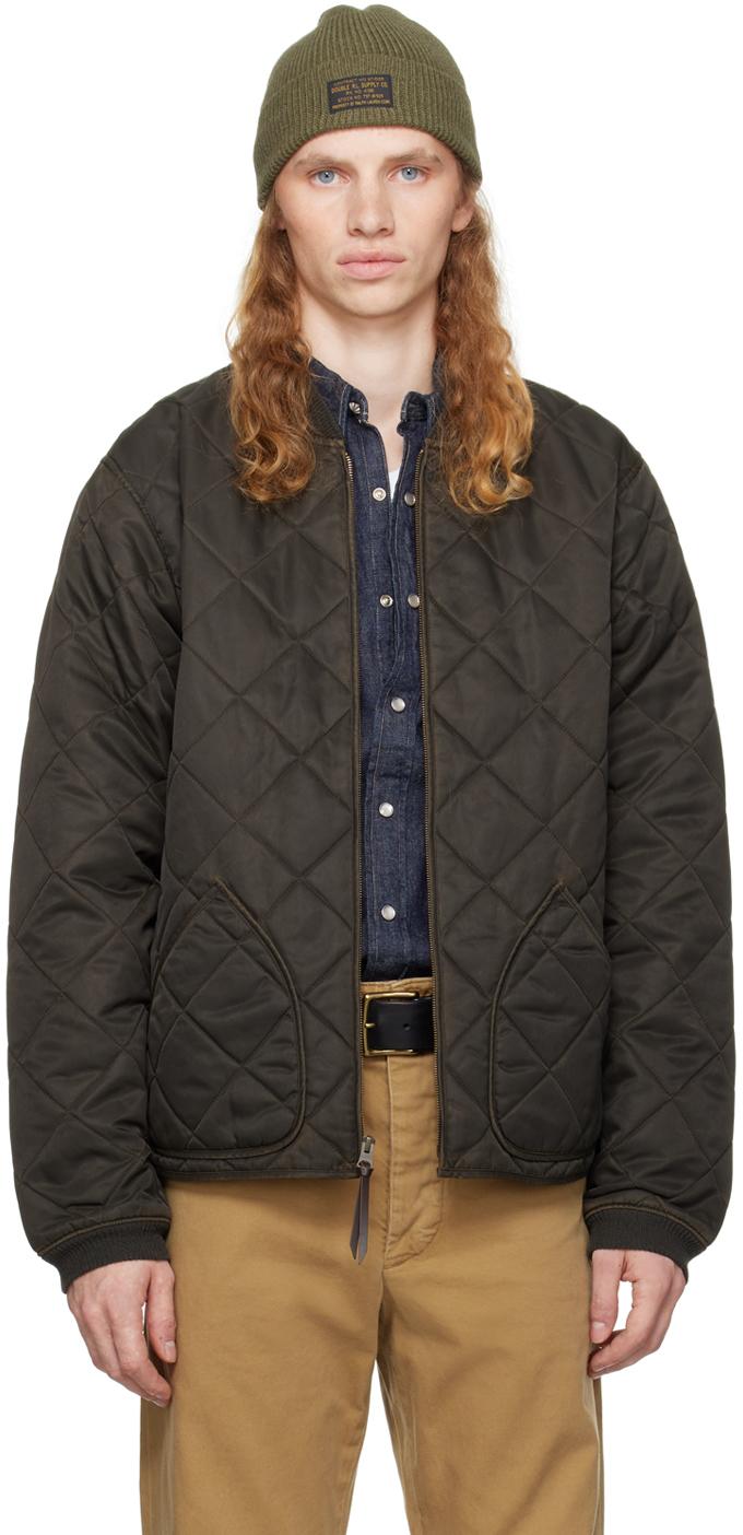 RRL Quilted Twill Bomber Jacket in Black for Men | Lyst