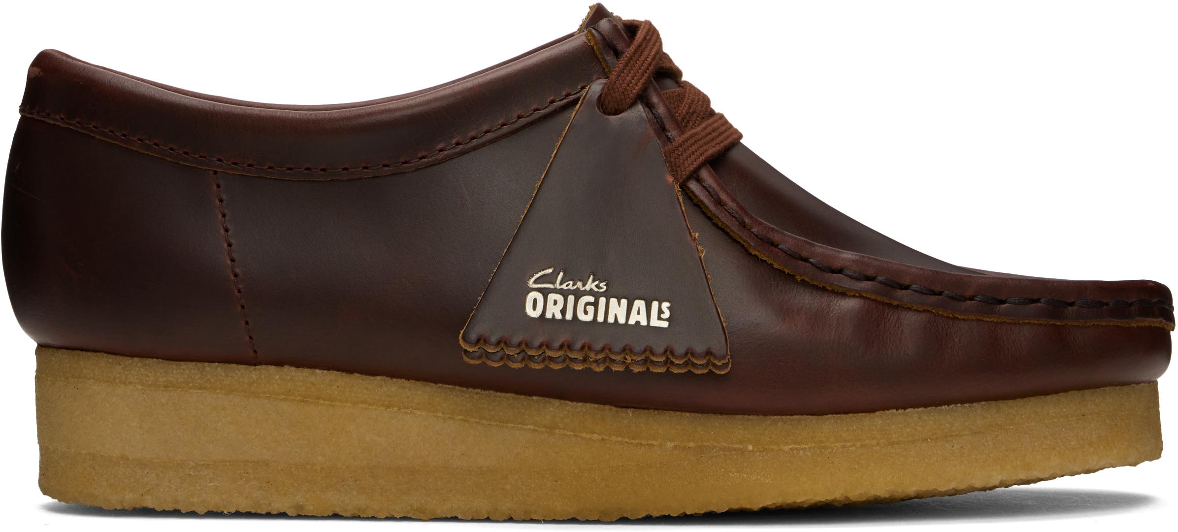 Clarks Burgundy Wallabee Derbys in Black | Lyst
