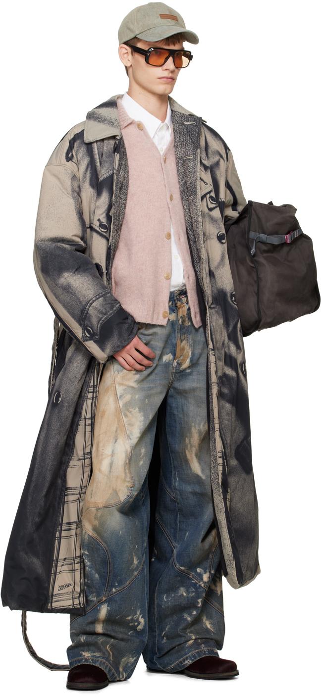 Acne Studios メンズ ブラック ブルー ルーズフィット ジーンズ Acne Studios メンズ ブラック ブルー ルーズフィット ジーンズ