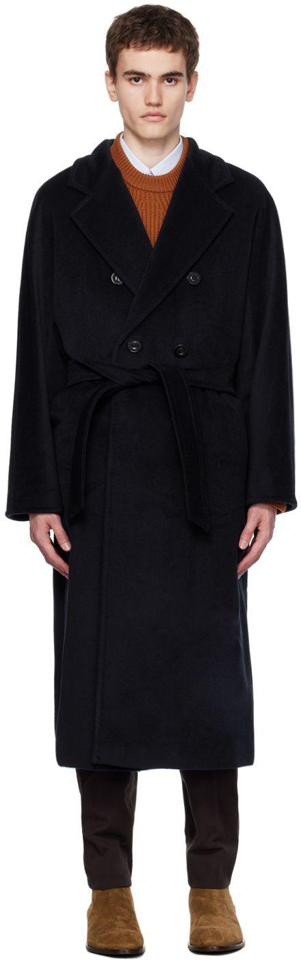 Max Mara Navy Madame Coat in Black for Men | Lyst