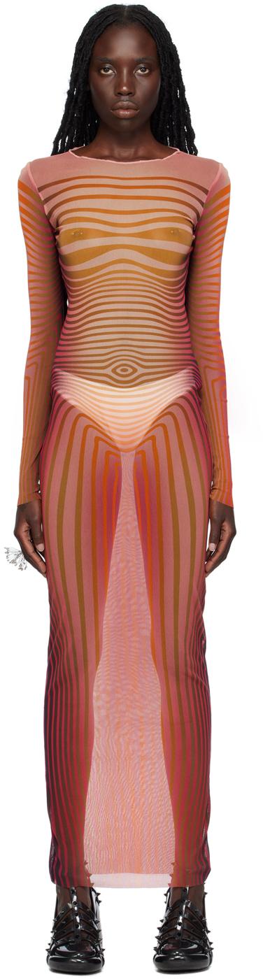 Jean Paul Gaultier Red 'the Body Morphing' Maxi Dress in Black | Lyst ...
