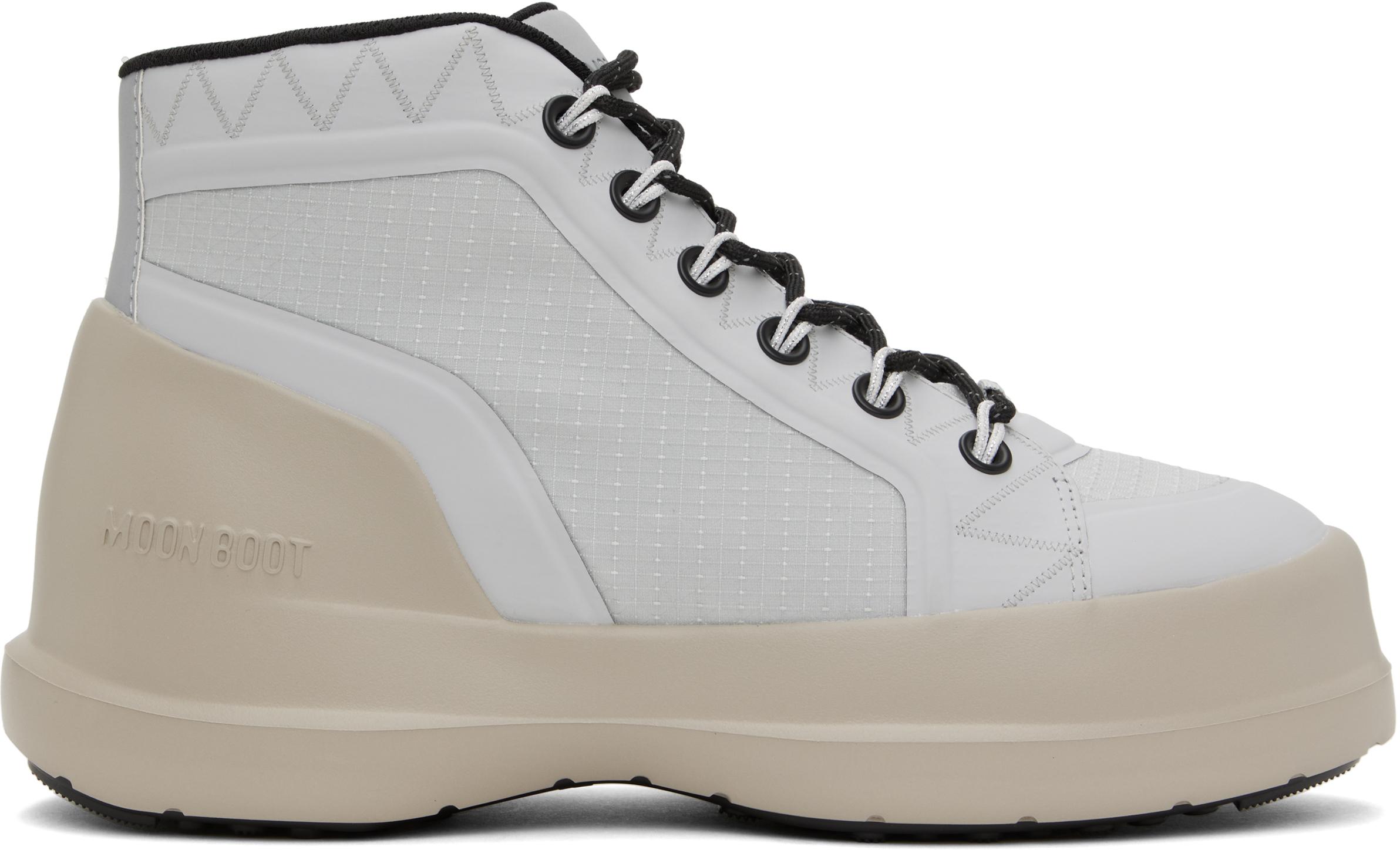 Moon Boot Luna Trek Mid Nylon Boots in Black for Men | Lyst
