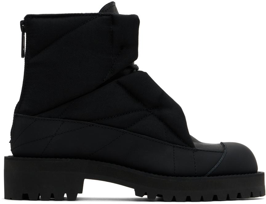 Y's Yohji Yamamoto Short Padded Boots in Black | Lyst