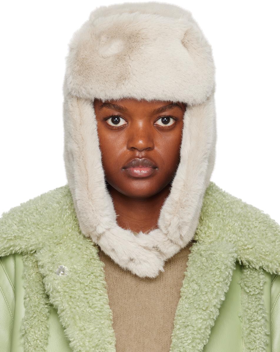 Stand Studio Beige Zya Hat in Green | Lyst