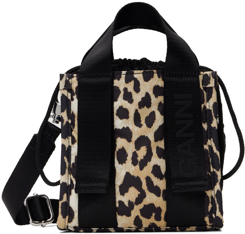 Ganni Mini Tech Tote in Black | Lyst