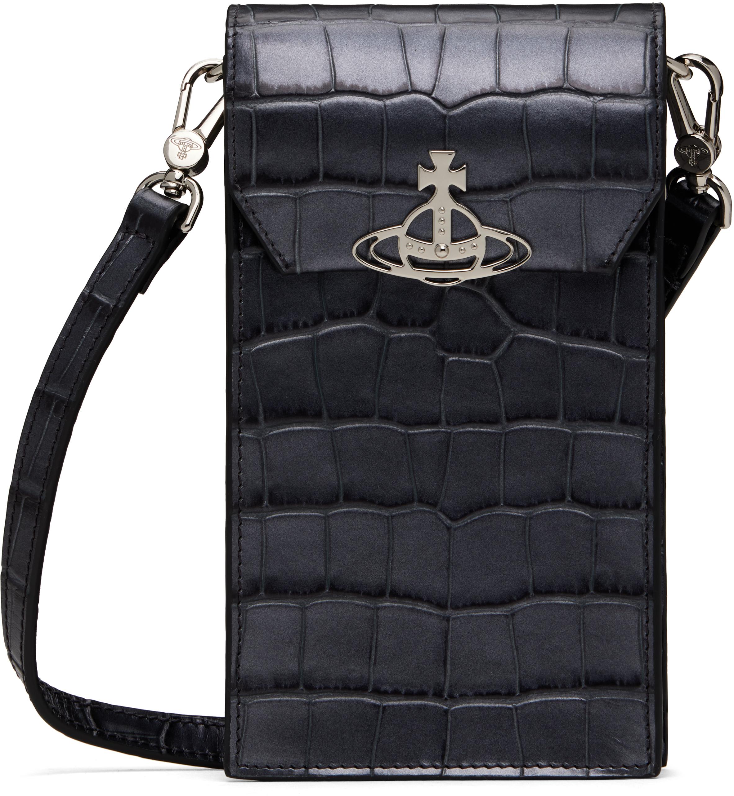 Vivienne Westwood Crocodile Phone Pouch in Black for Men | Lyst