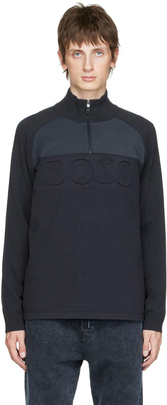 Mens Half Zip Jumper Hugo Boss at Maria Spillman blog