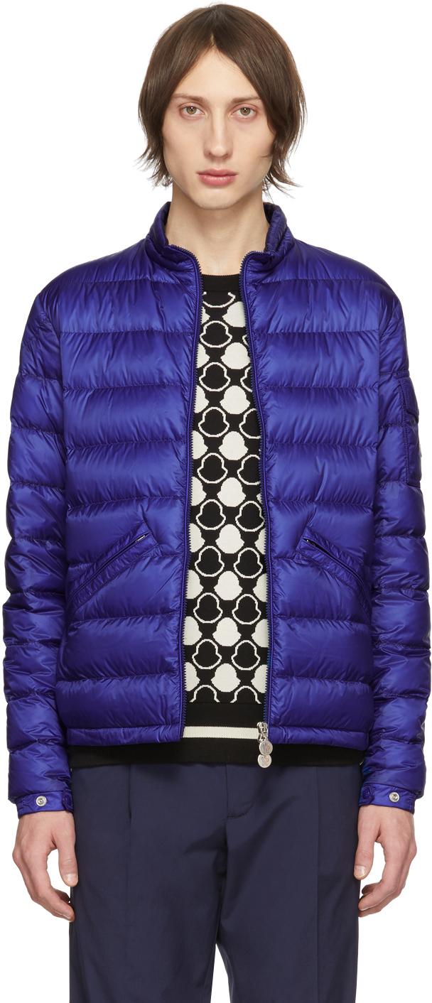 Moncler Blue Down Agay Jacket for Men | Lyst UK