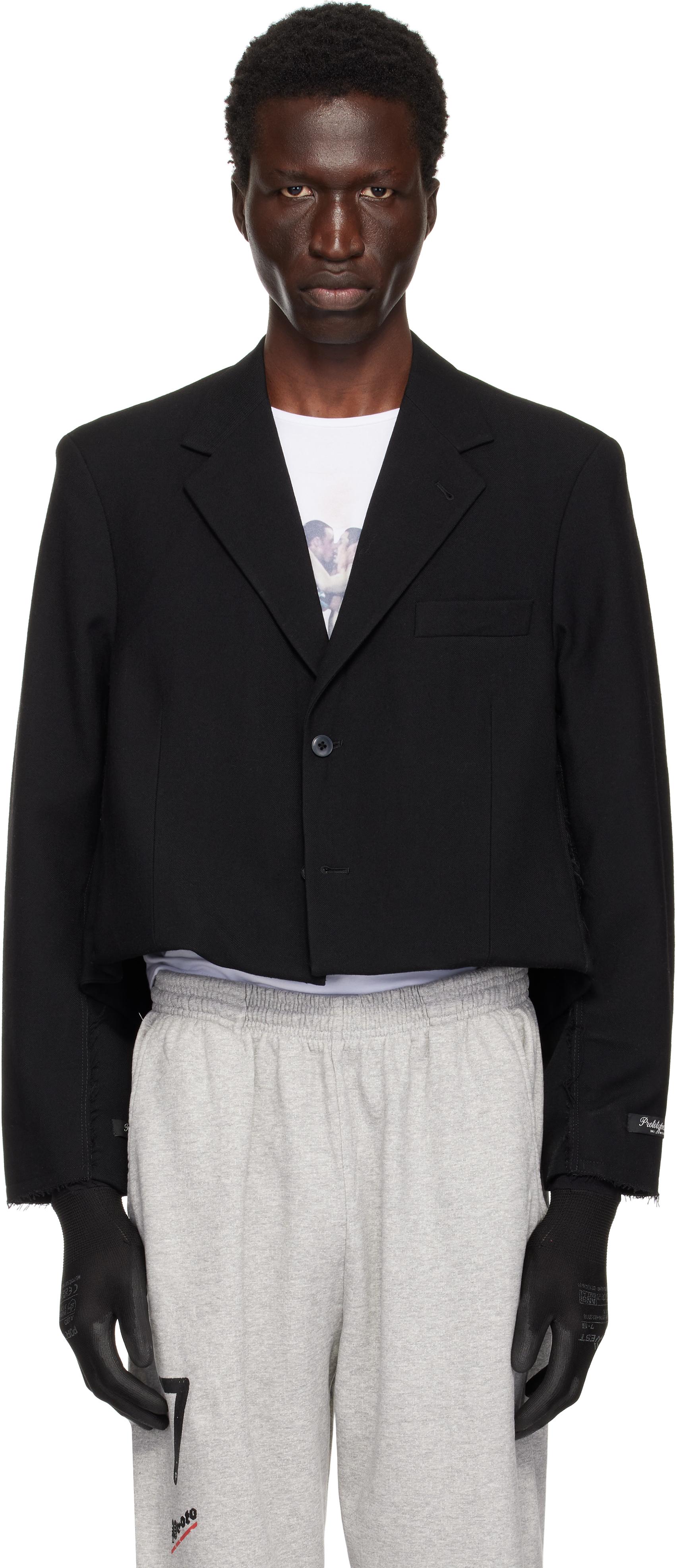 PROTOTYPES Twoway Tailored Blazer in Black for Men | Lyst