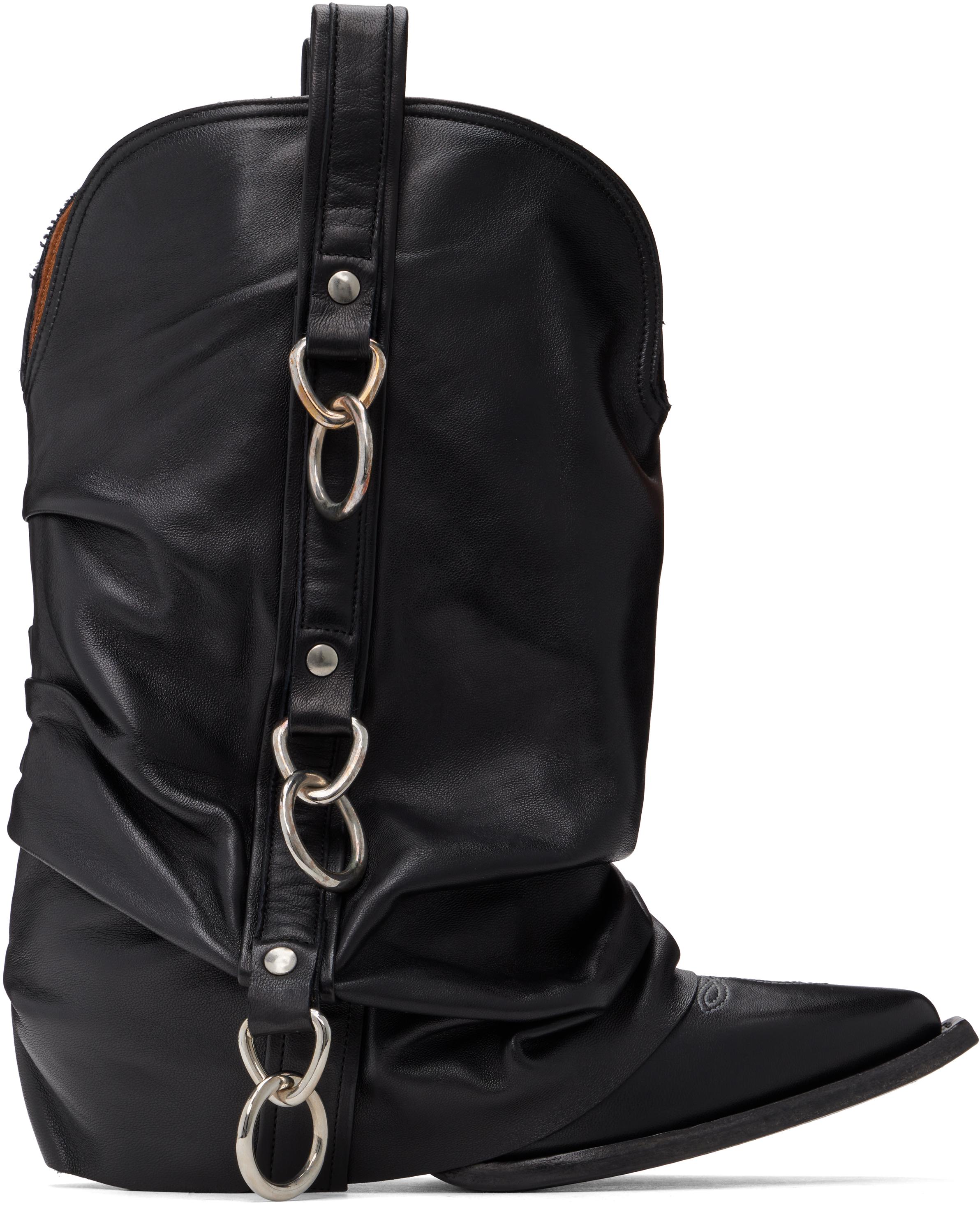 R13 Harness Low Rider Cowboy Boots in Black | Lyst