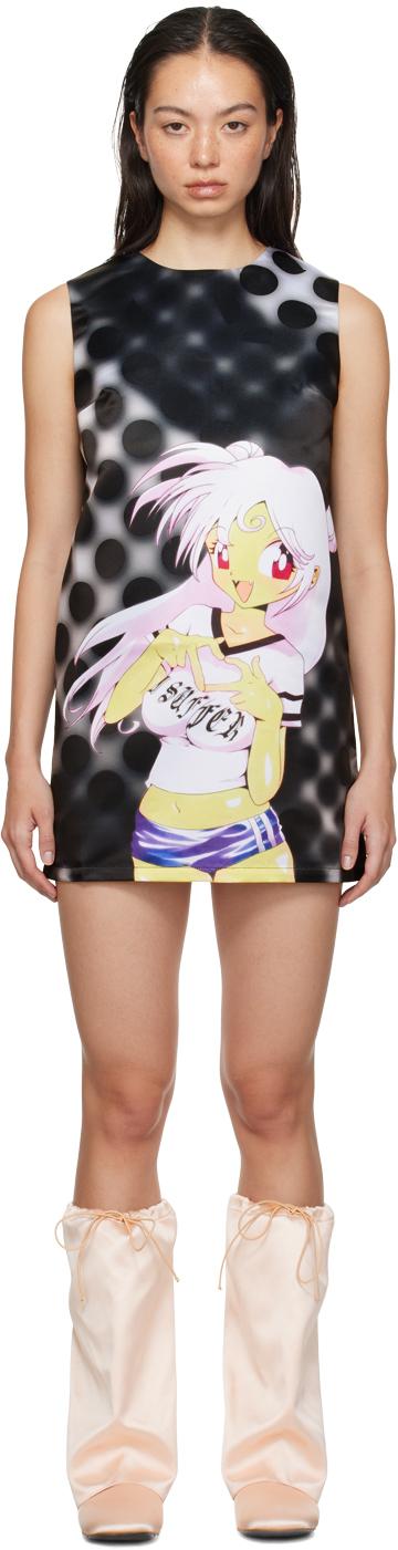 Ashley Williams Manga Graphic Print Minidress in Black | Lyst