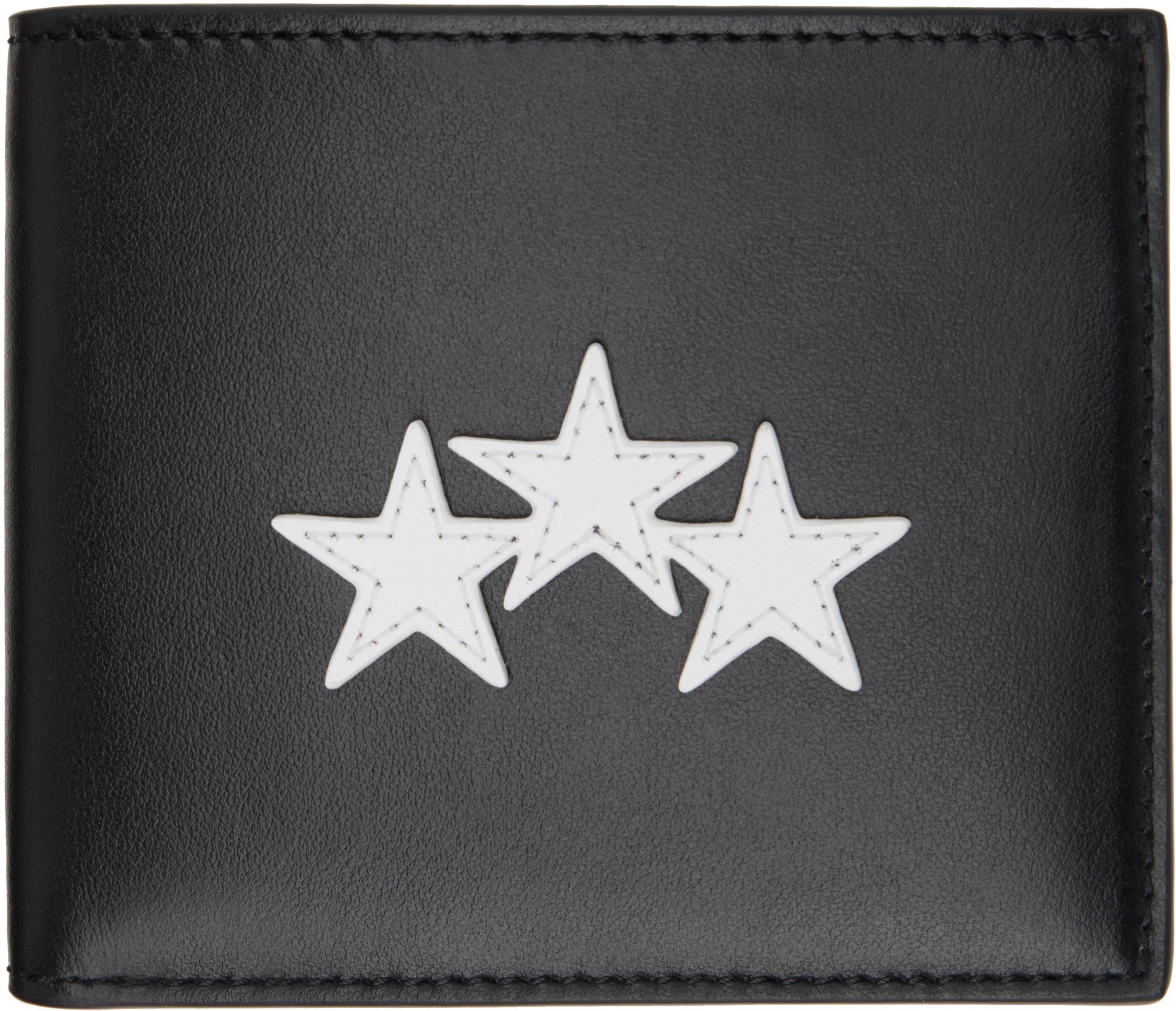 Amiri Three Star Leather Bifold Wallet in Black for Men | Lyst