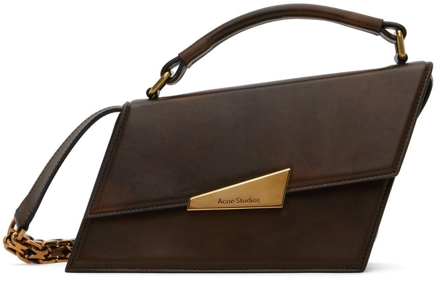 Acne Studios Brown Mini Distortion Bag in Black | Lyst