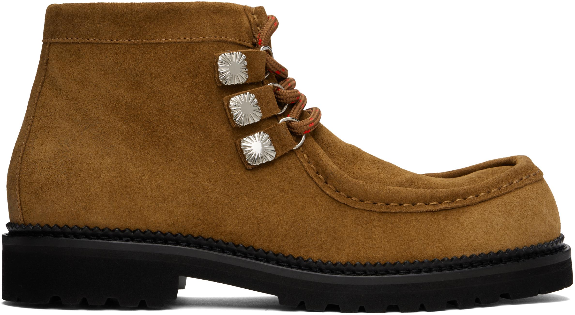 Toga Virilis Tan Suede Boots in Black for Men | Lyst