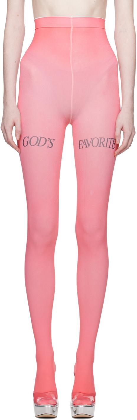 PRAYING 'god's Favorite' Tights in Pink | Lyst