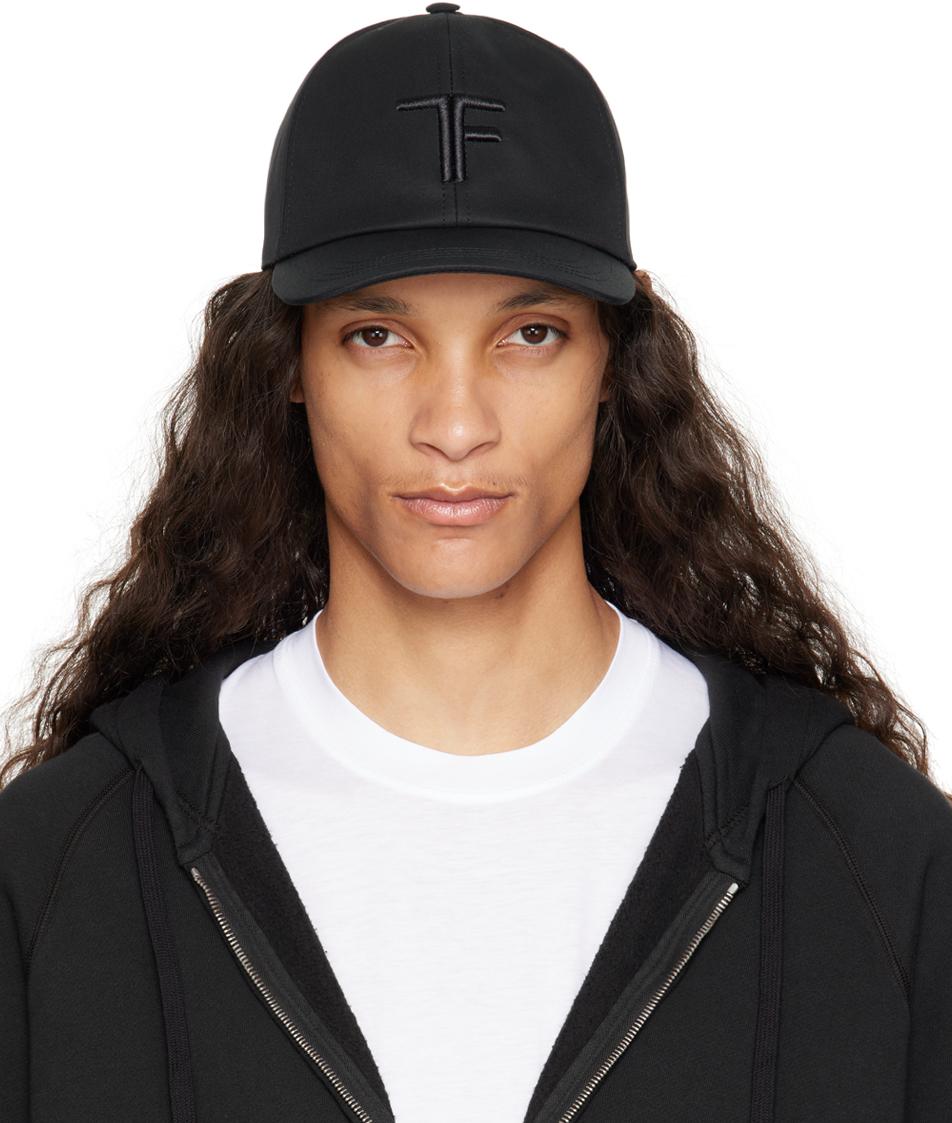 Tom Ford Canvas & Smooth Leather Cap in Black for Men | Lyst