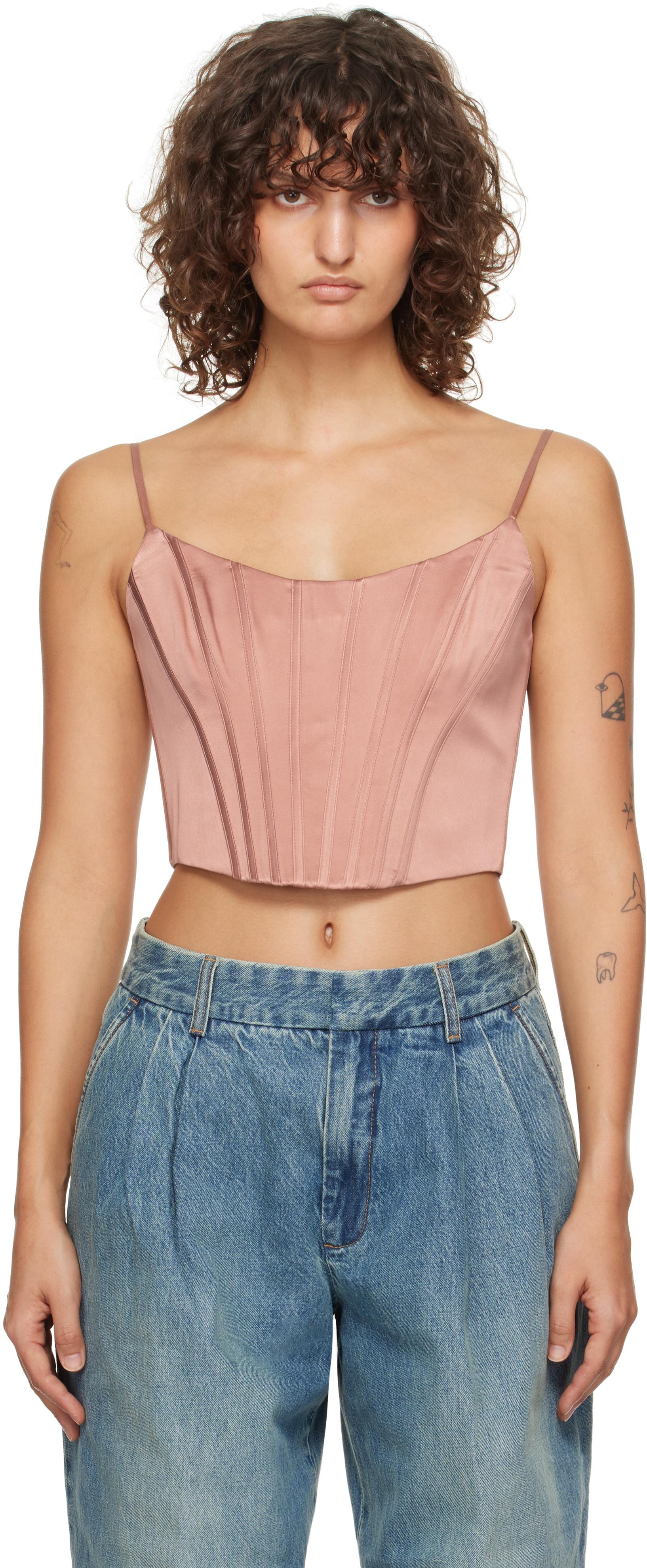 Zimmermann Silk Corset Top in Blue | Lyst