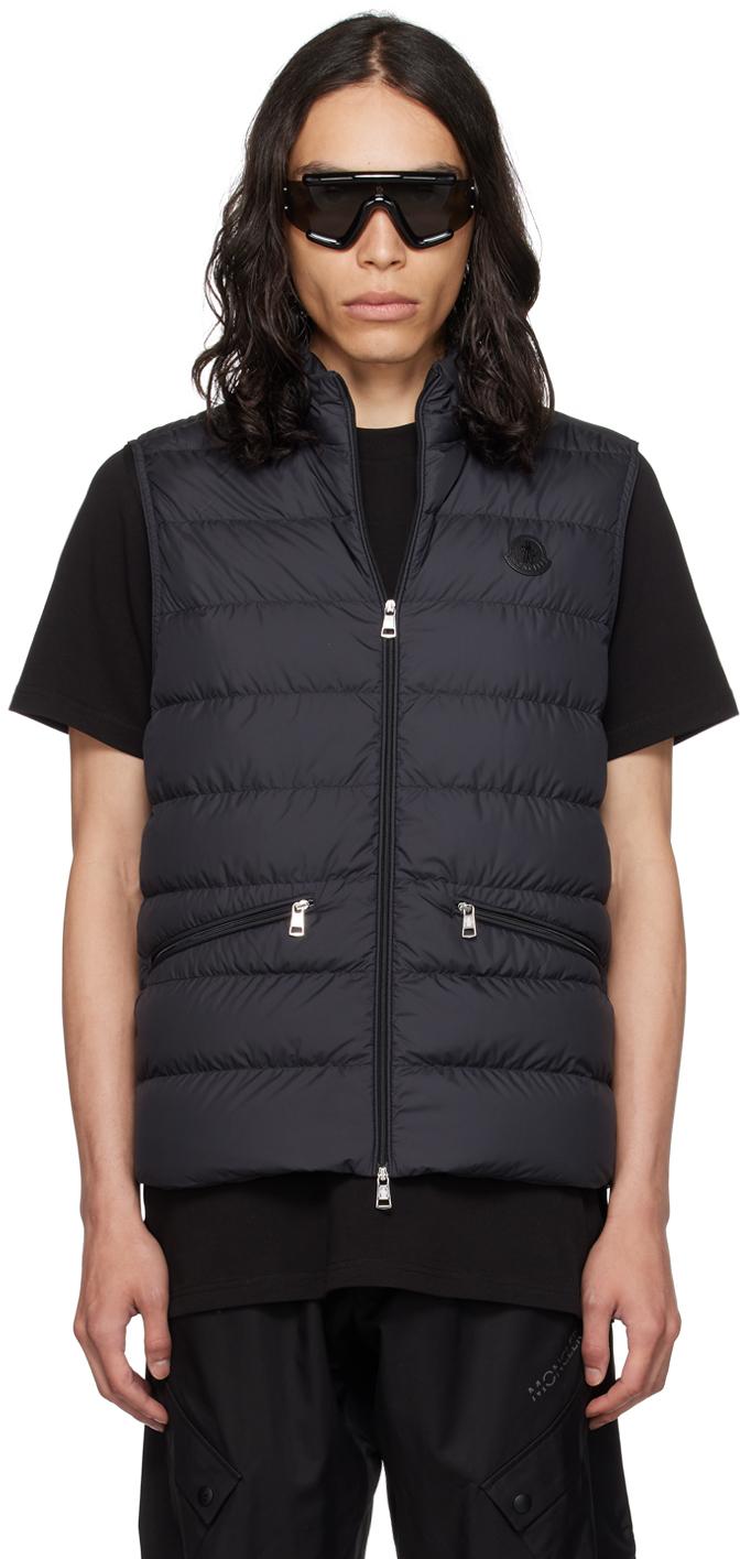 Moncler Black Treompan Down Vest for Men | Lyst