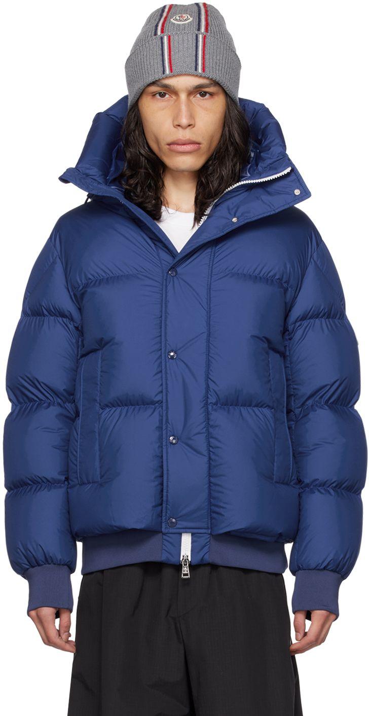 Moncler Blue Risler Down Jacket for Men | Lyst
