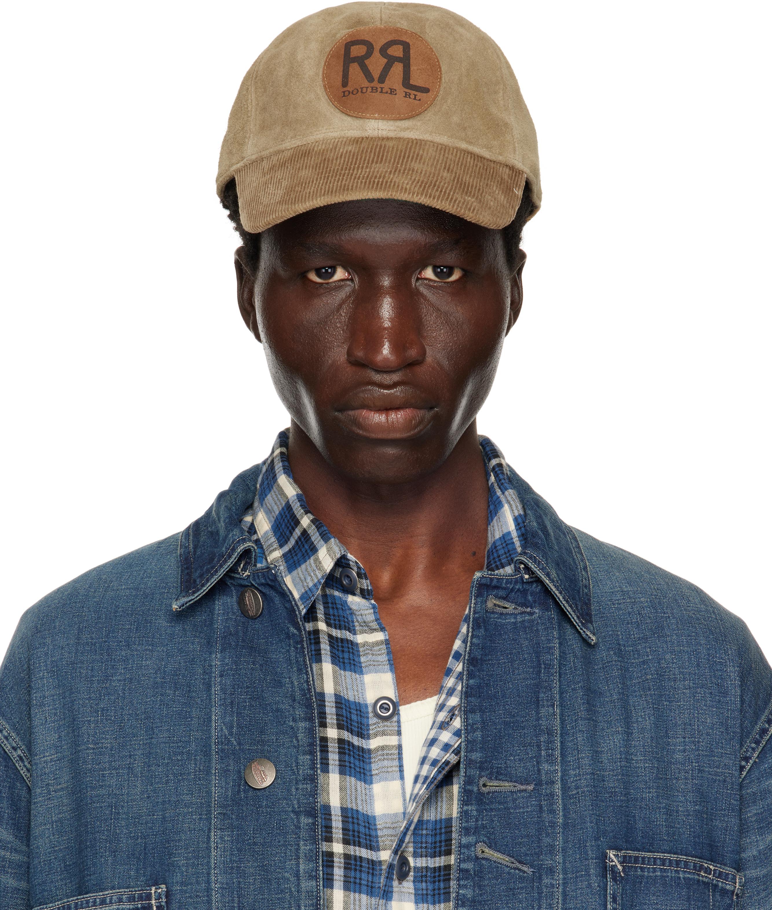 RRL Ranch Logo Suede Ball Cap in Blue for Men | Lyst UK