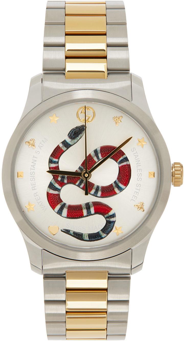 Gucci Kingsnake G-timeless Watch in Grey for Men | Lyst Canada