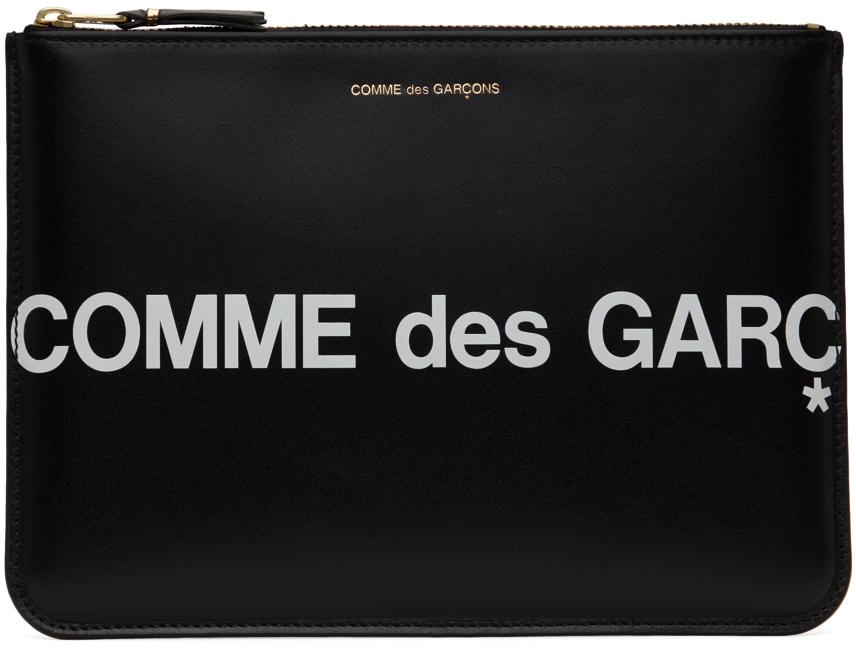 Comme des Garçons Huge Logo Large Pouch in Black | Lyst