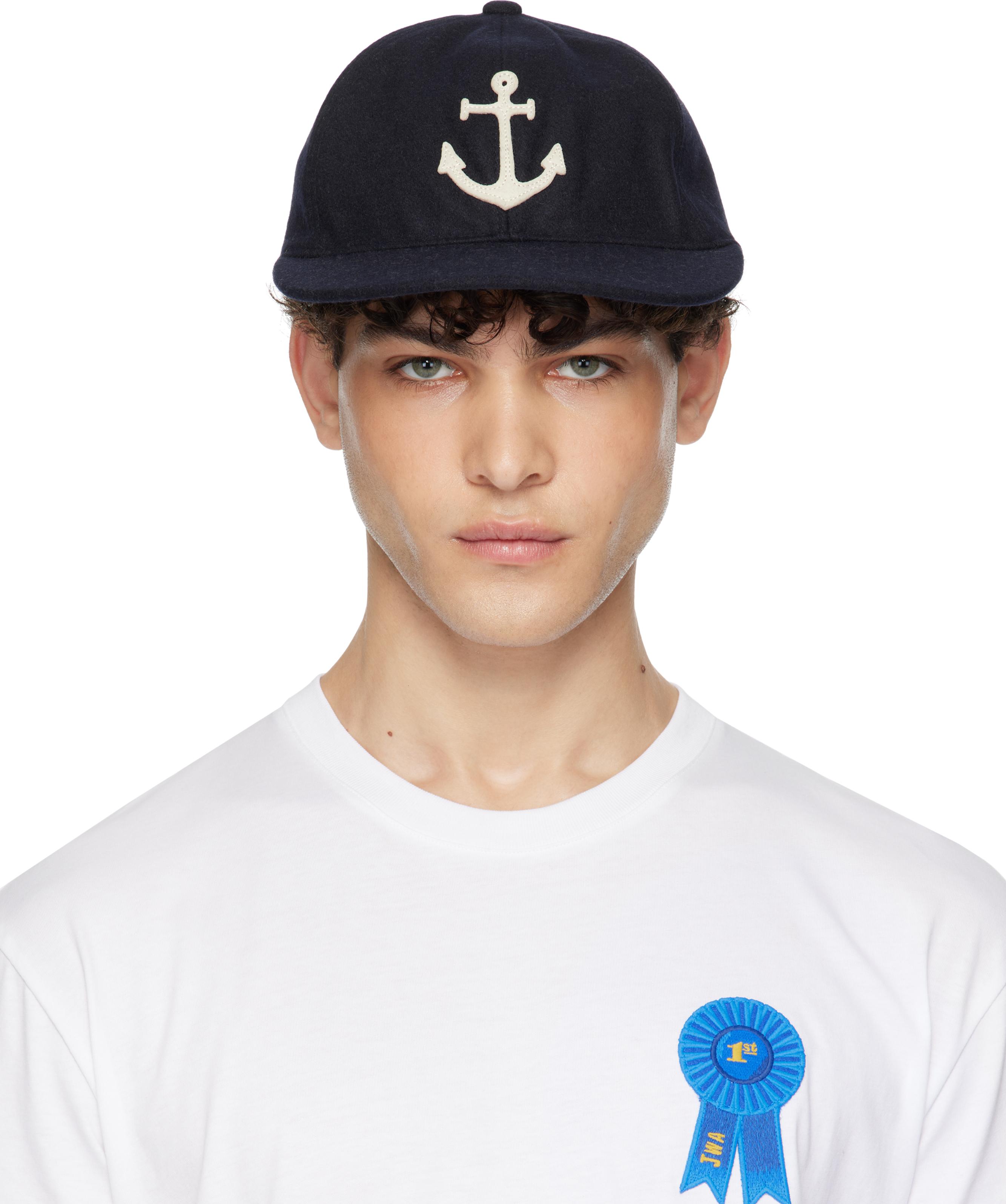 Uniform Bridge Anchor Wool Ball Cap in Blue for Men | Lyst