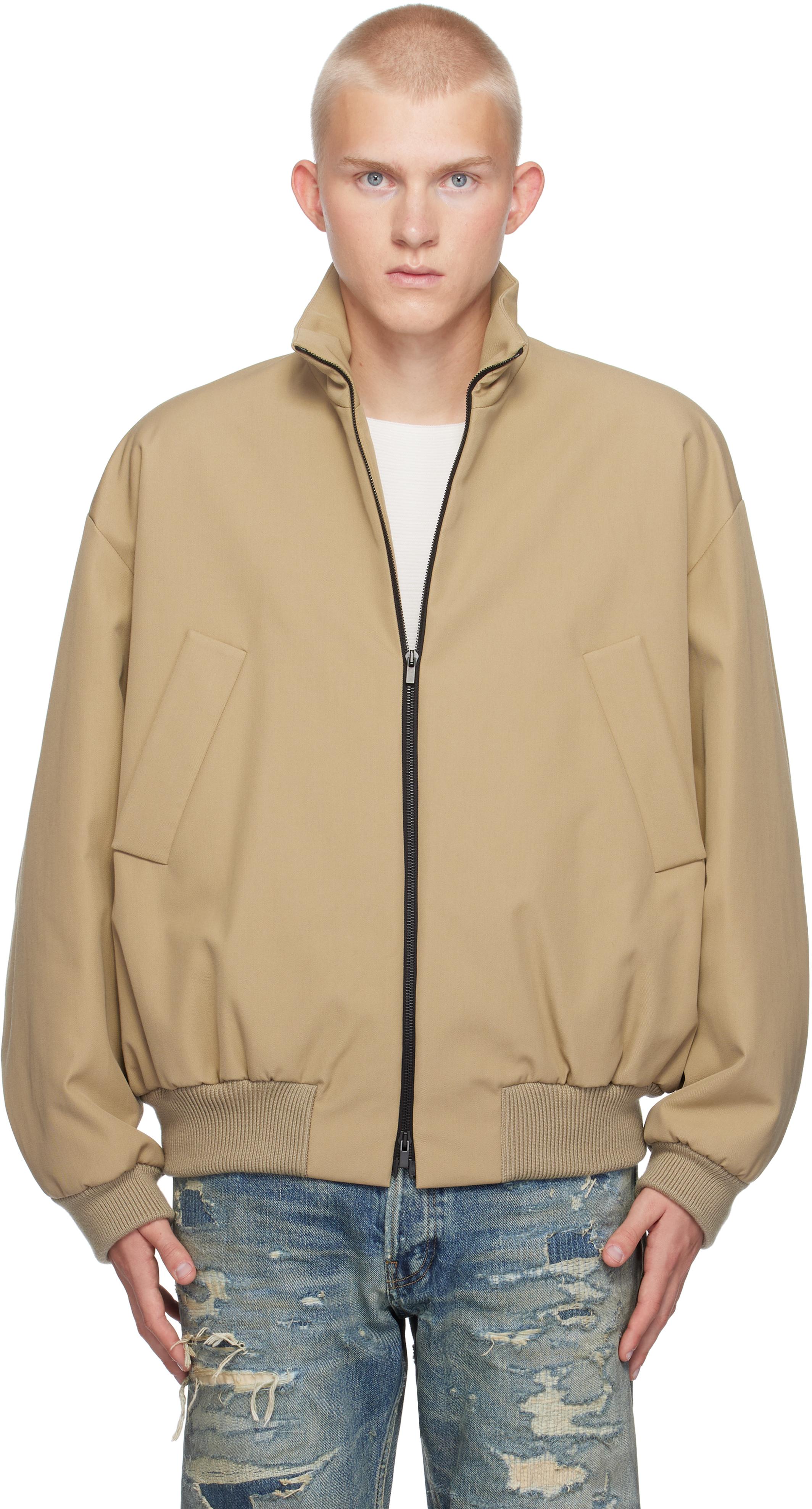 Fear Of God Weighted Twill Bomber Jacket in Natural for Men | Lyst