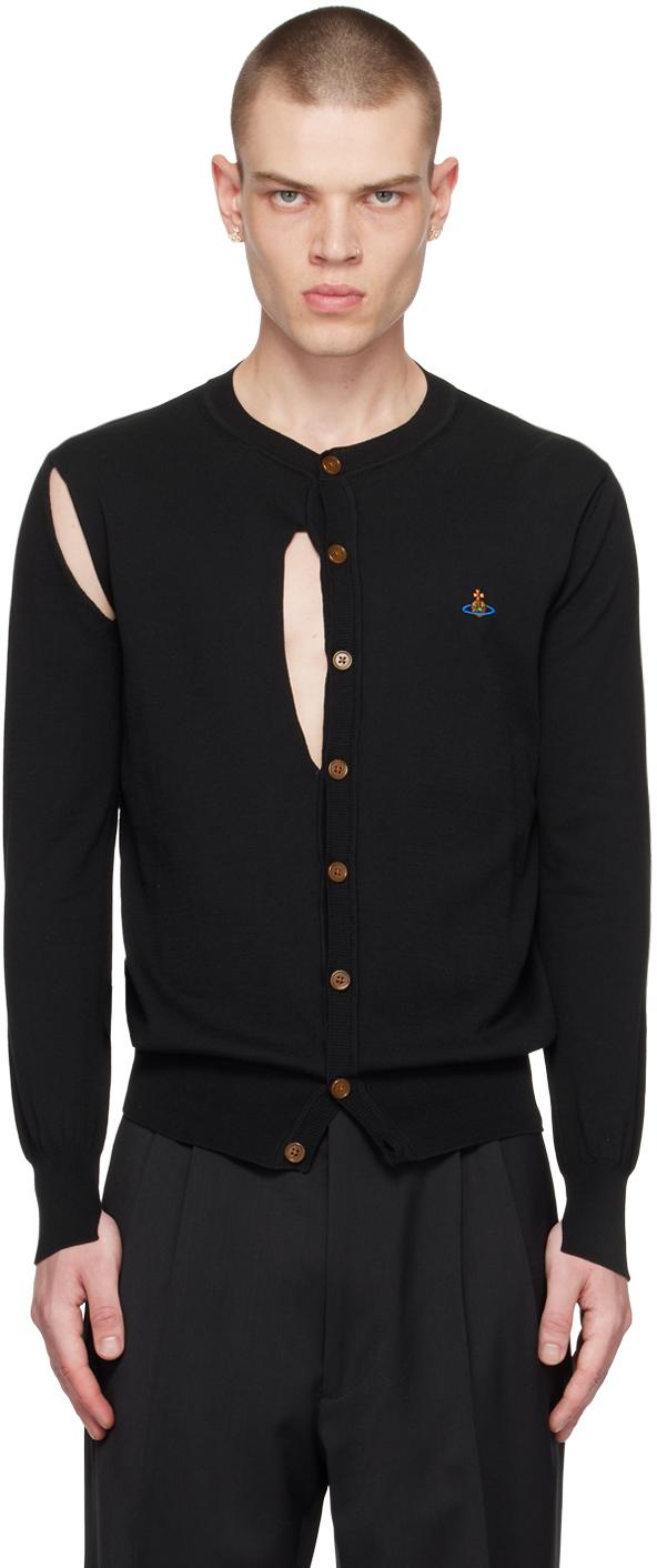 Vivienne Westwood Black Ripped Cardigan for Men | Lyst