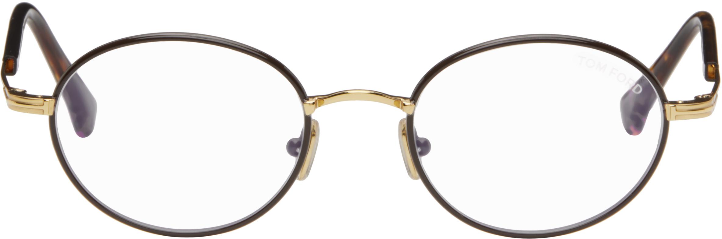 Tom Ford Round Block Glasses in Black for Men | Lyst UK