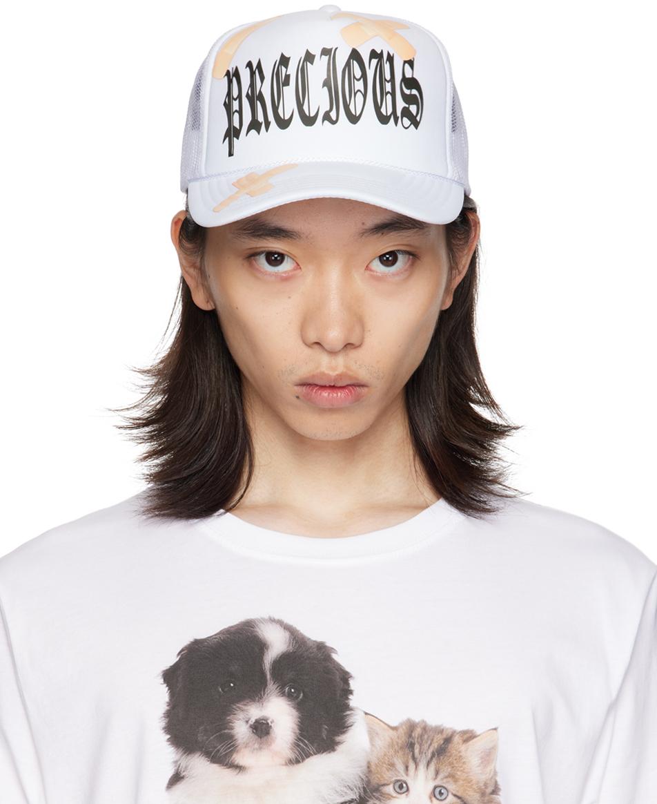 Ashley Williams 'Precious' Otto Trucker Cap in White for Men | Lyst