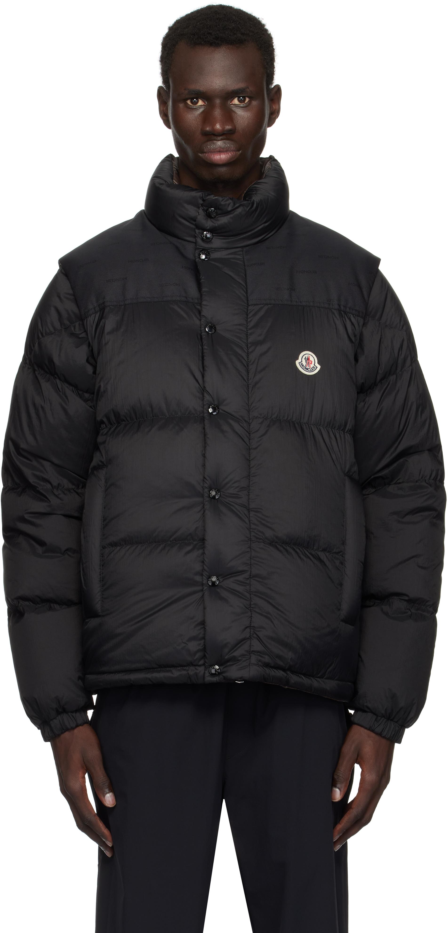 Moncler Verone Short Reversible Down Jacket in Black for Men | Lyst