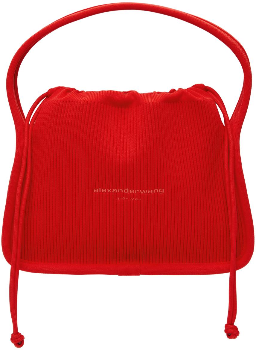 Alexander Wang Red Ryan Small Rib Knit Bag | Lyst