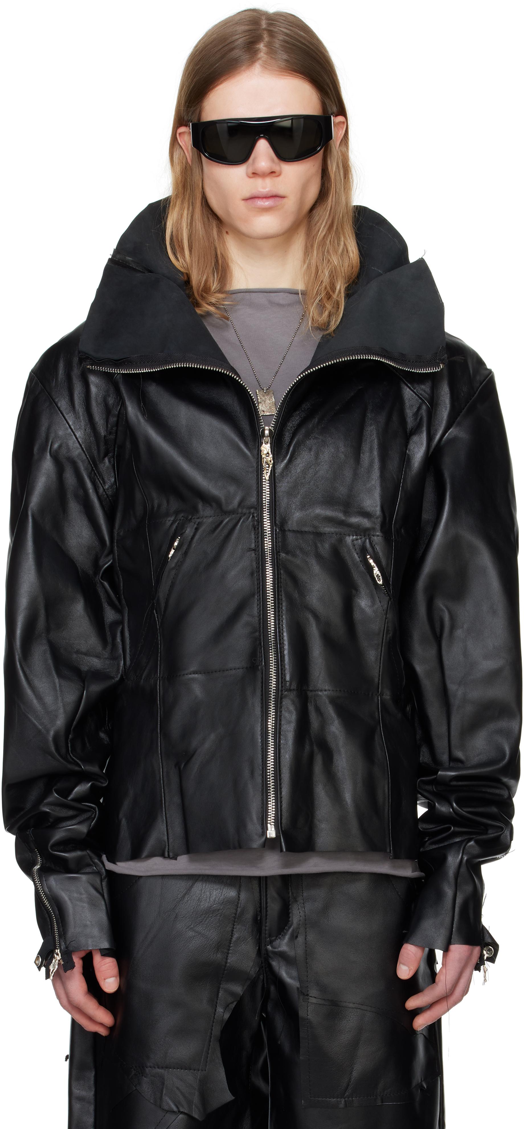 SWAMPGOD Rivet Leather Jacket in Black for Men Lyst UK
