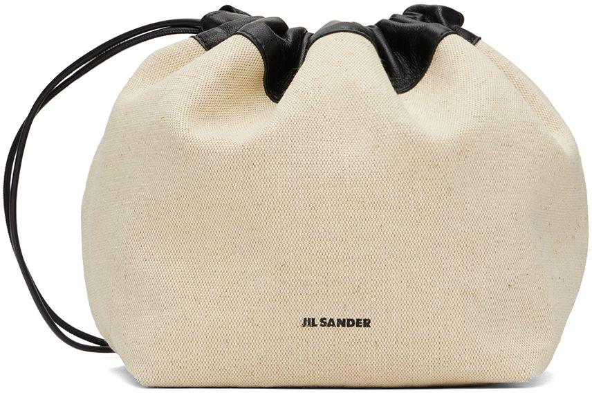 Jil Sander Off-white Dumpling Bag in Black | Lyst