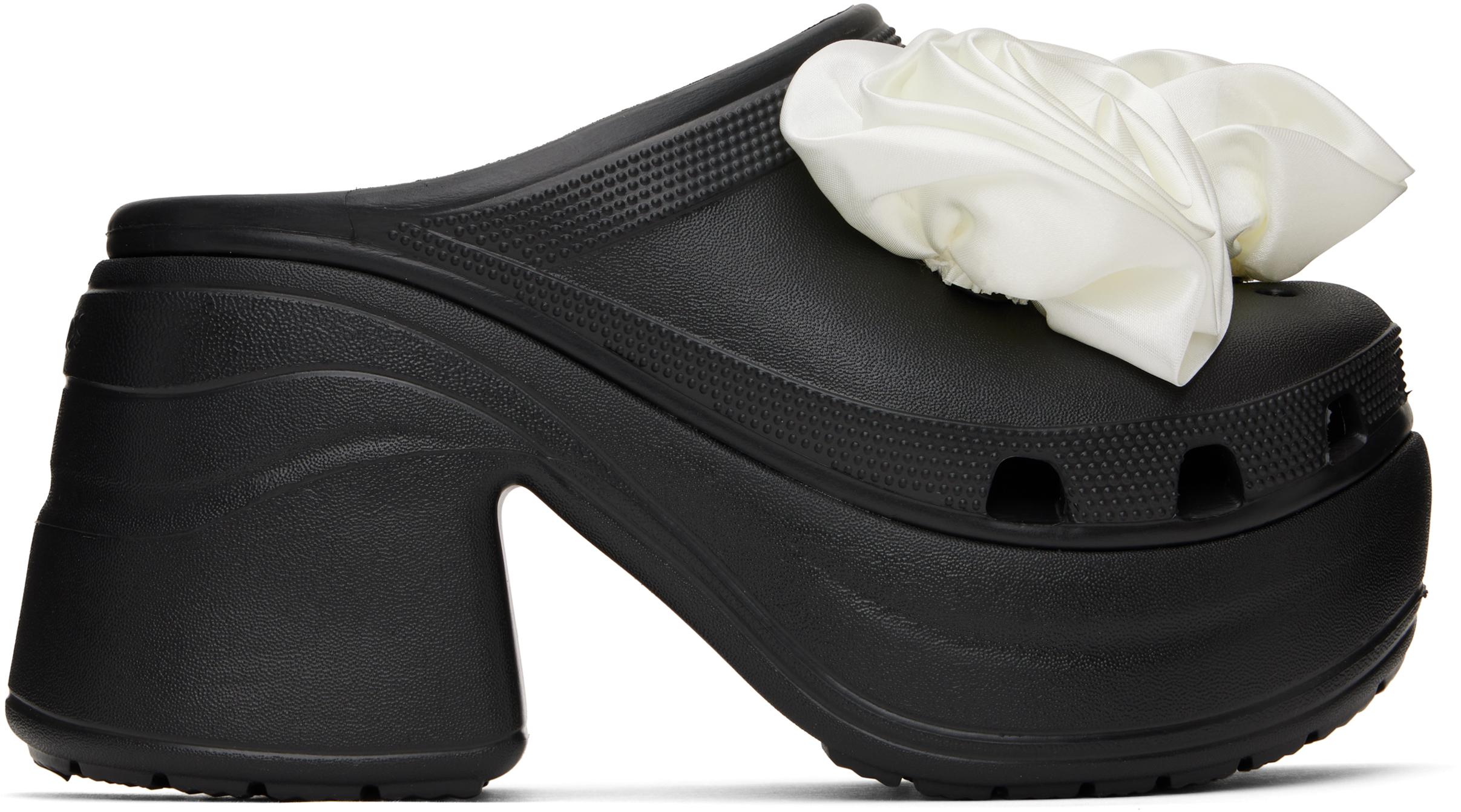 Crocs™ Siren Rosette Heels in Black | Lyst