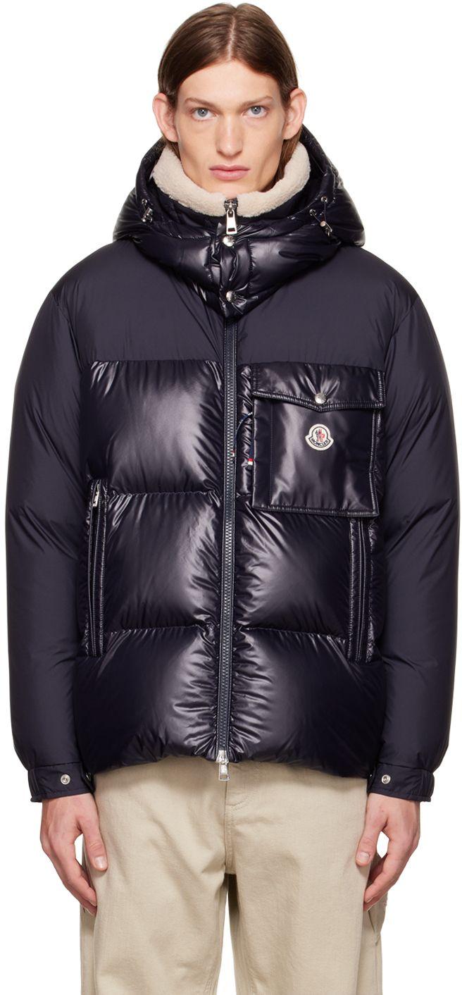 Moncler Navy Bayuda Down Jacket in Blue for Men | Lyst