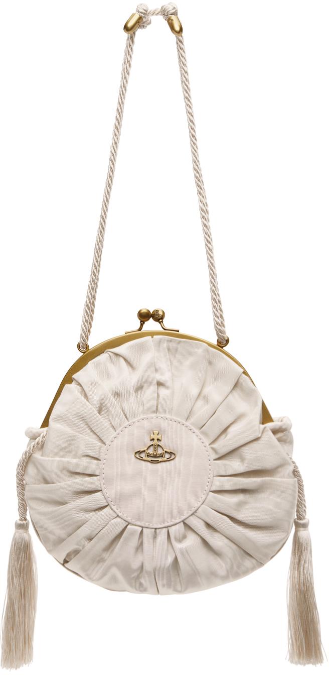 Vivienne Westwood Off- Rosie Circle Frame Crossbody Bag in White | Lyst
