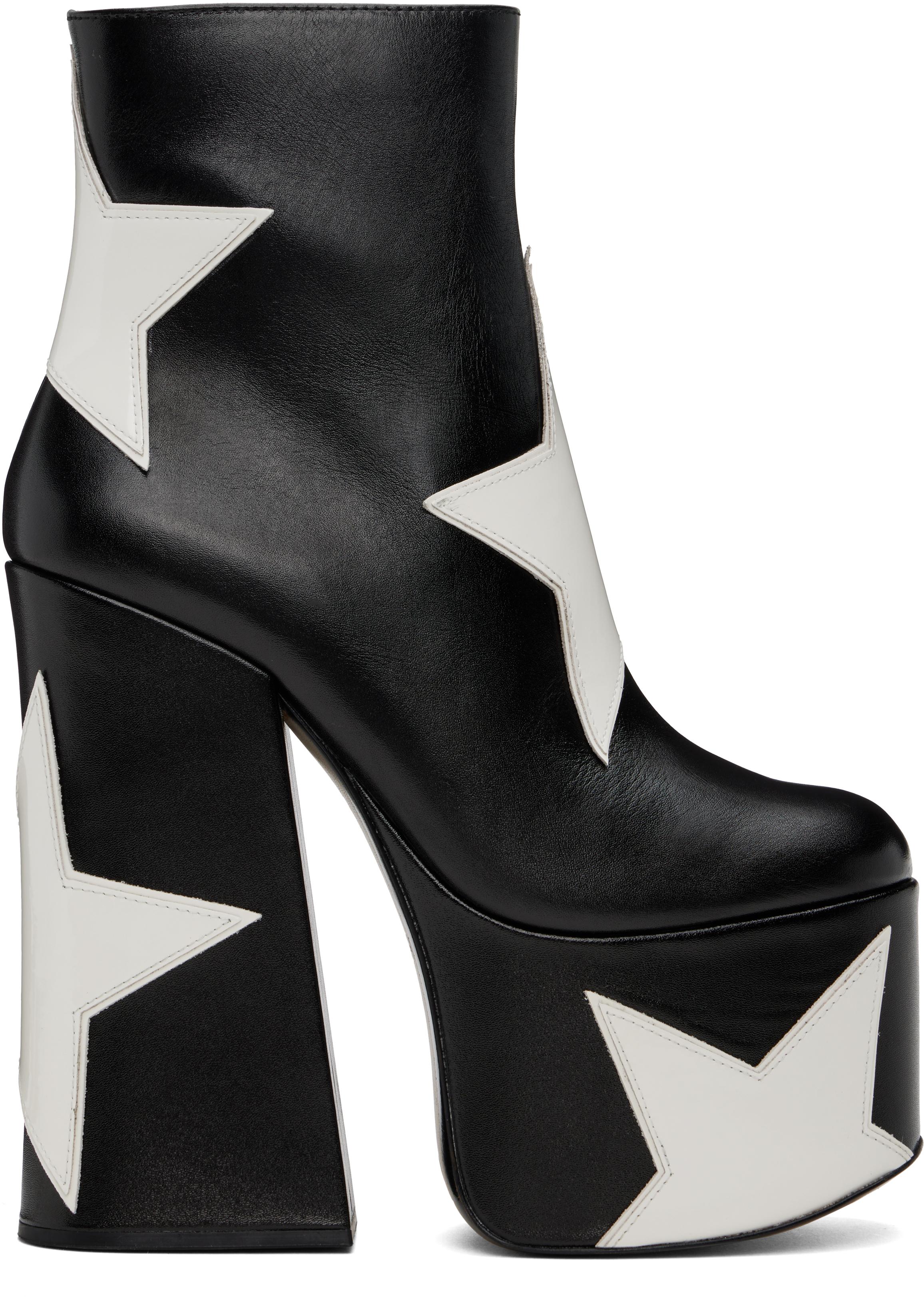 Marc Jacobs 'The Star Patchwork Kiki Platform' Boots in Black | Lyst