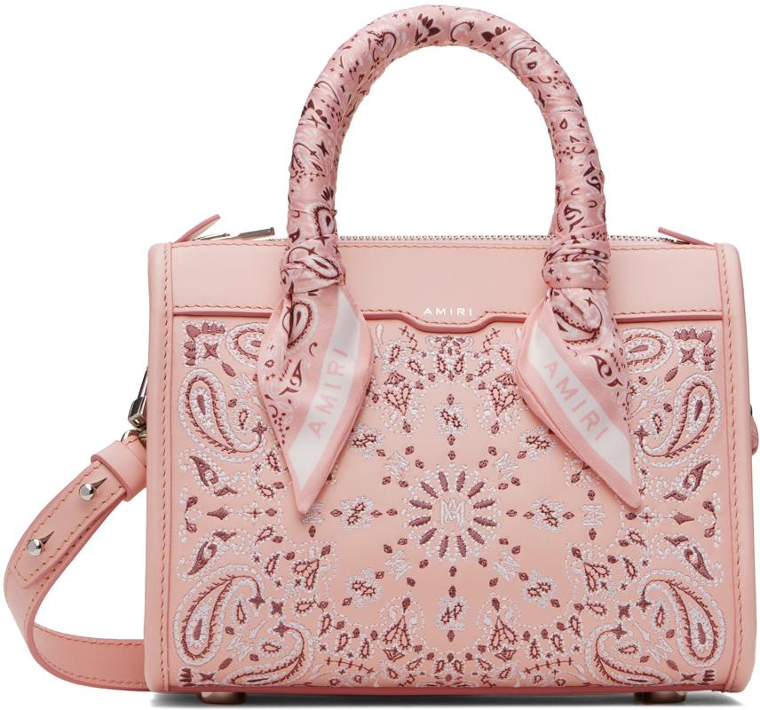 Amiri Bandana Micro Triangle Bag in Pink | Lyst