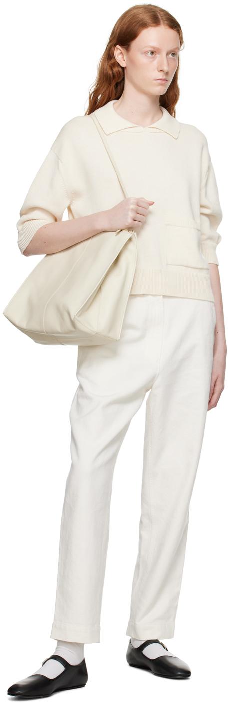 Margaret Howell レディース オフホワイト テーパードパンツ Margaret Howell レディース オフホワイト テーパードパンツ