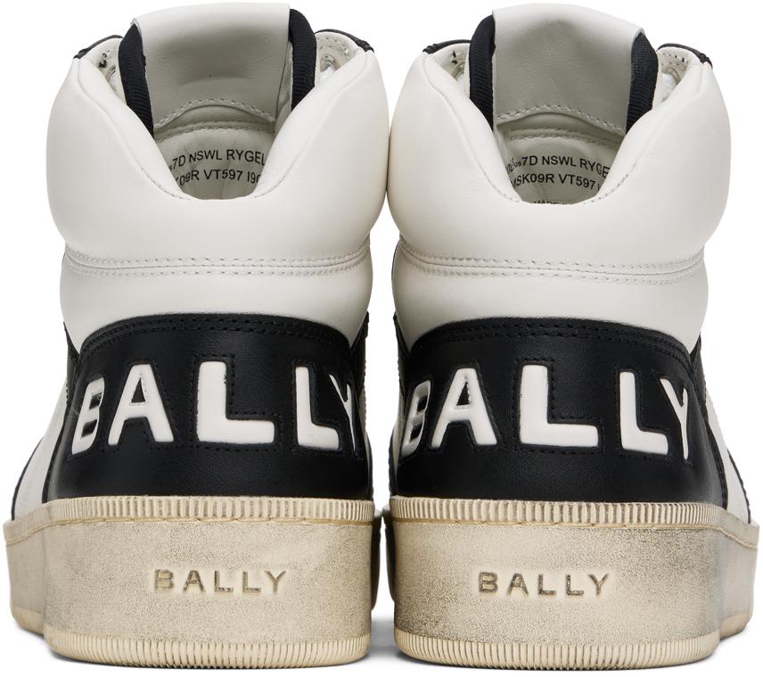 Bally メンズ ブラック&ホワイト Raise ハイカットスニーカー Bally メンズ ブラック&ホワイト Raise ハイカットスニーカー