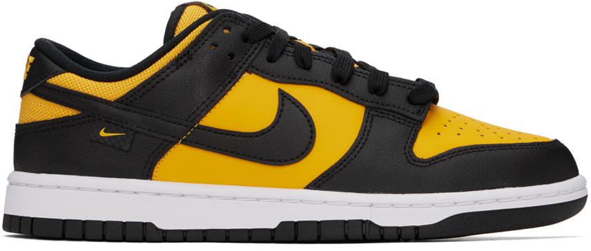 Nike Black & Yellow Dunk Low Sneakers for Men | Lyst