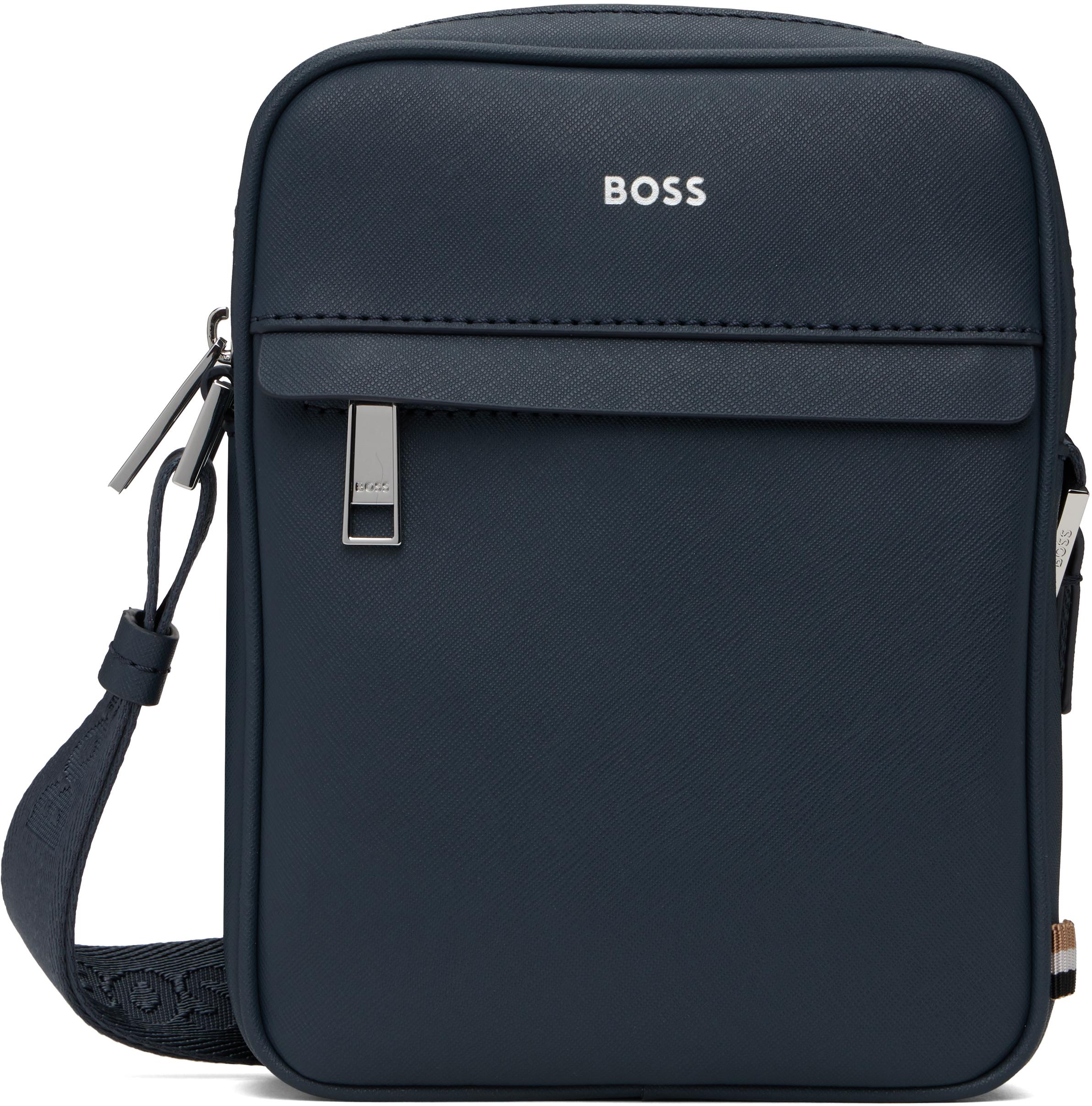 BOSS Logo Reporter Bag in Blue for Men | Lyst
